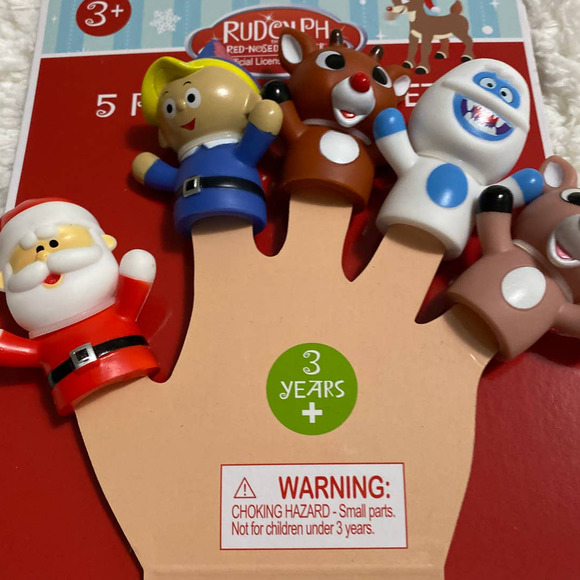 Rudolph | Toys | Rudolph Rednosed Reindeer 5 Piece Finger Puppets ...